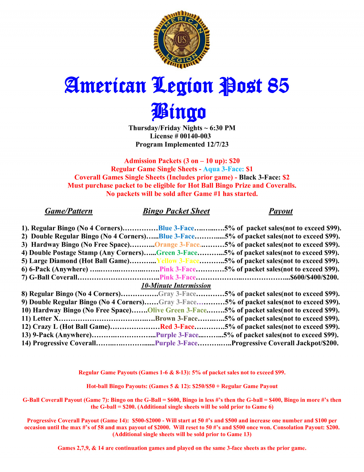 Gaming – North Branch American Legion Post 85