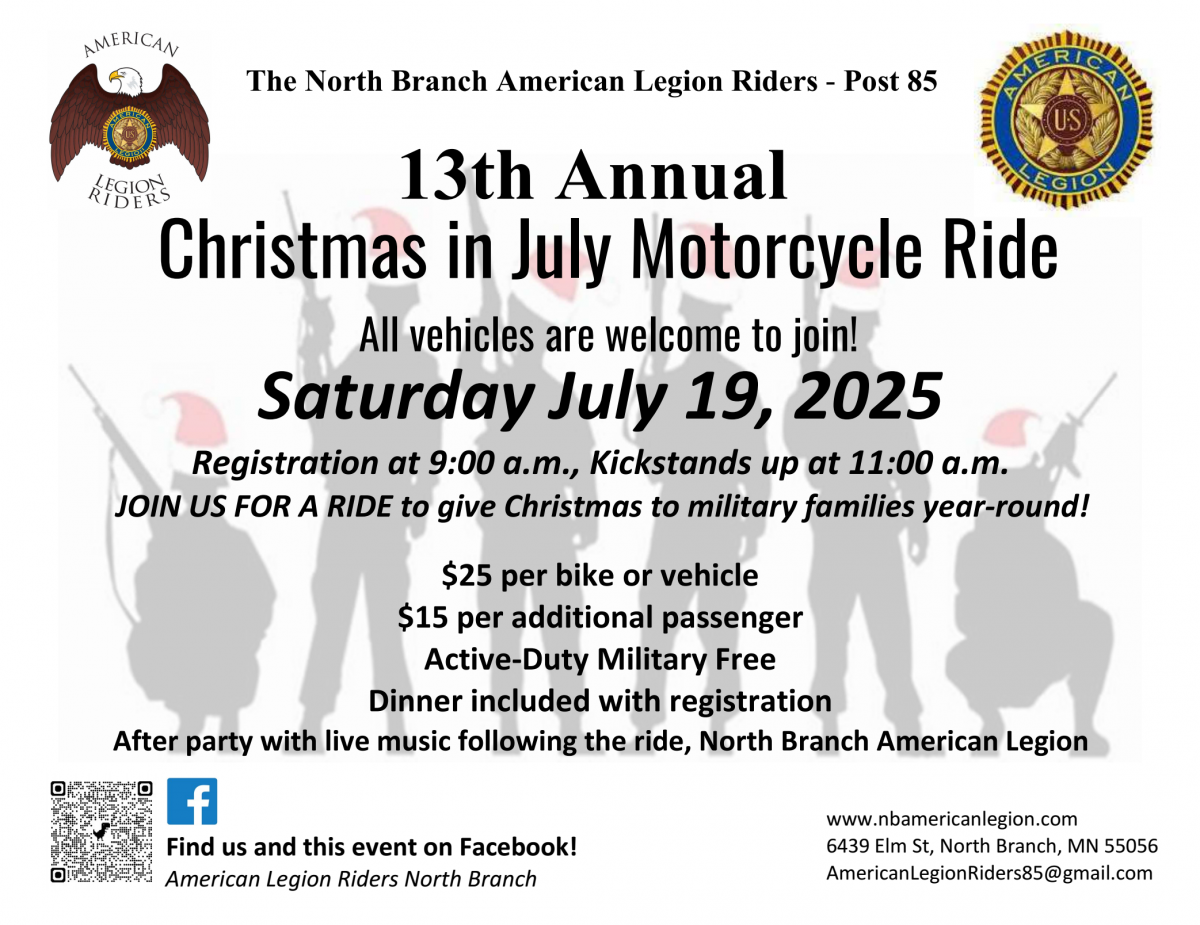 American Legion Riders Information – North Branch American Legion Post 85